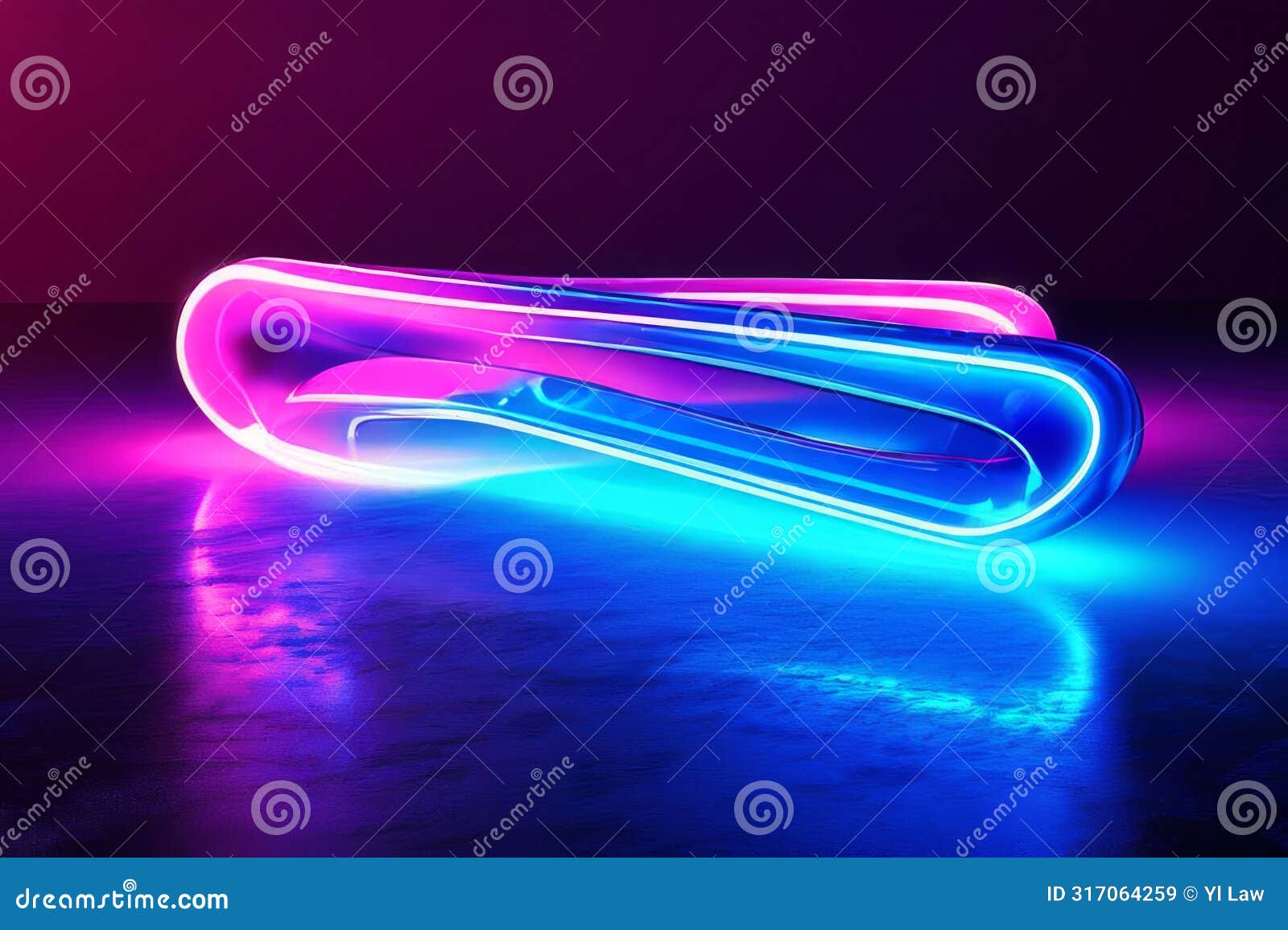 The Abstract Exhibition Background with Ultraviolet Neon Lights Stock ...