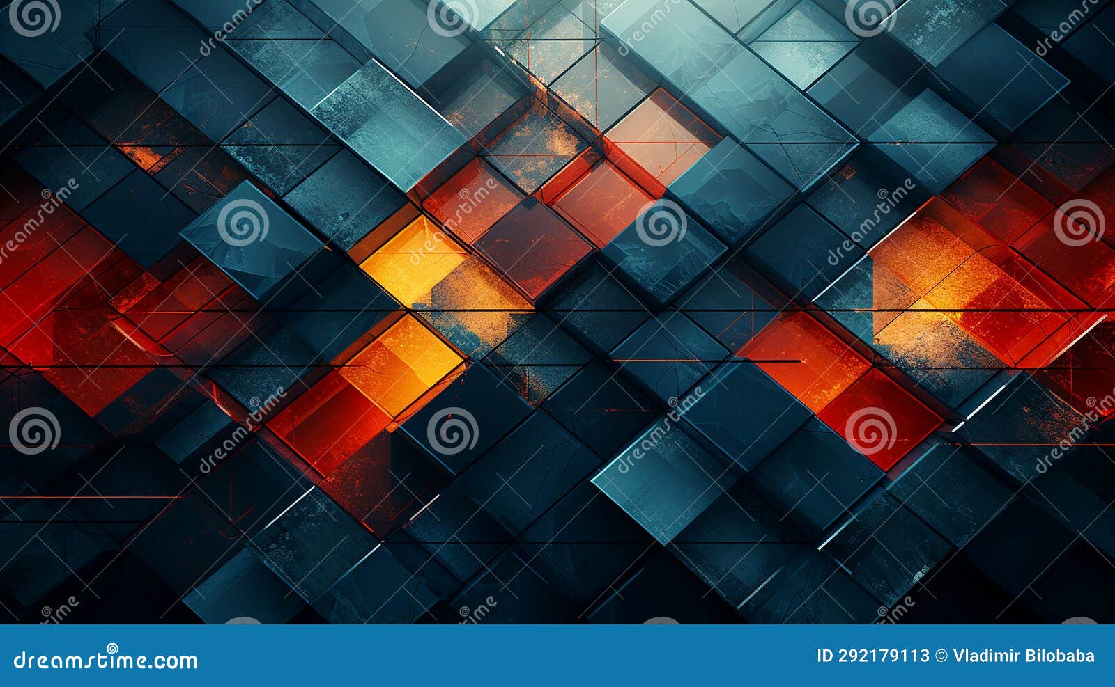 Abstract Experimental Combinations of Various Colored Geometric Shapes ...