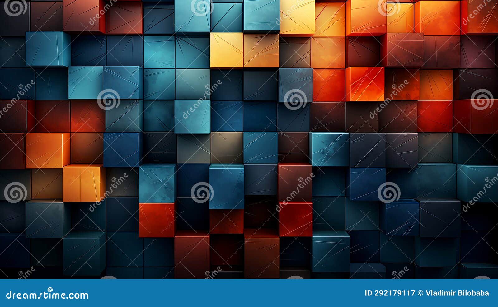 Abstract Experimental Combinations of Various Colored Geometric Shapes ...
