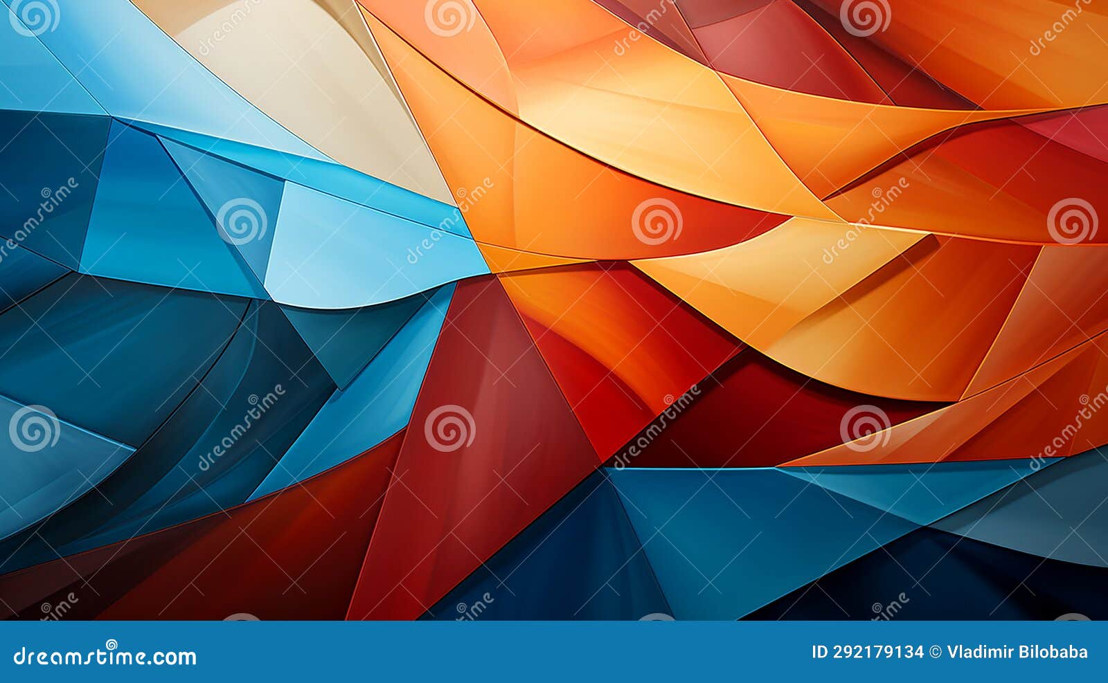 Abstract Experimental Combinations of Various Colored Geometric Shapes ...