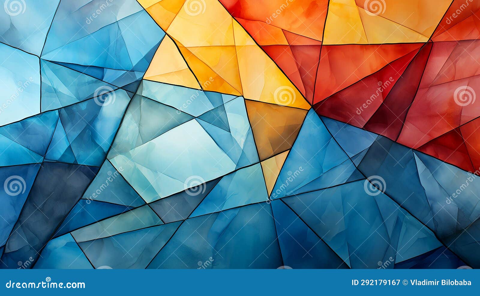 Abstract Experimental Combinations of Various Colored Geometric Shapes ...
