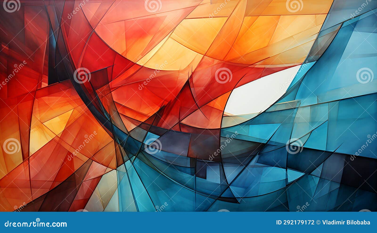 Abstract Experimental Combinations of Various Colored Geometric Shapes ...