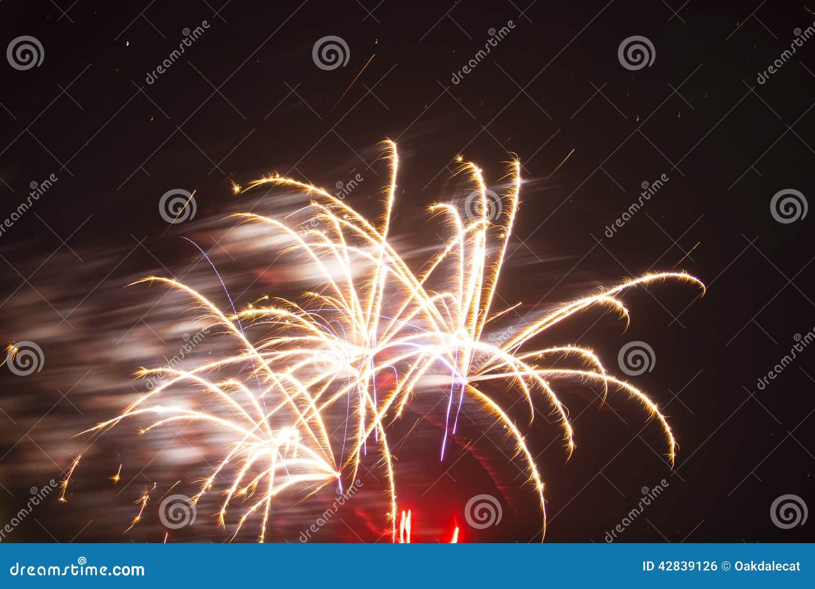 Abstract Exploding Fireworks in Motion, Black Sky Stock Photo - Image ...