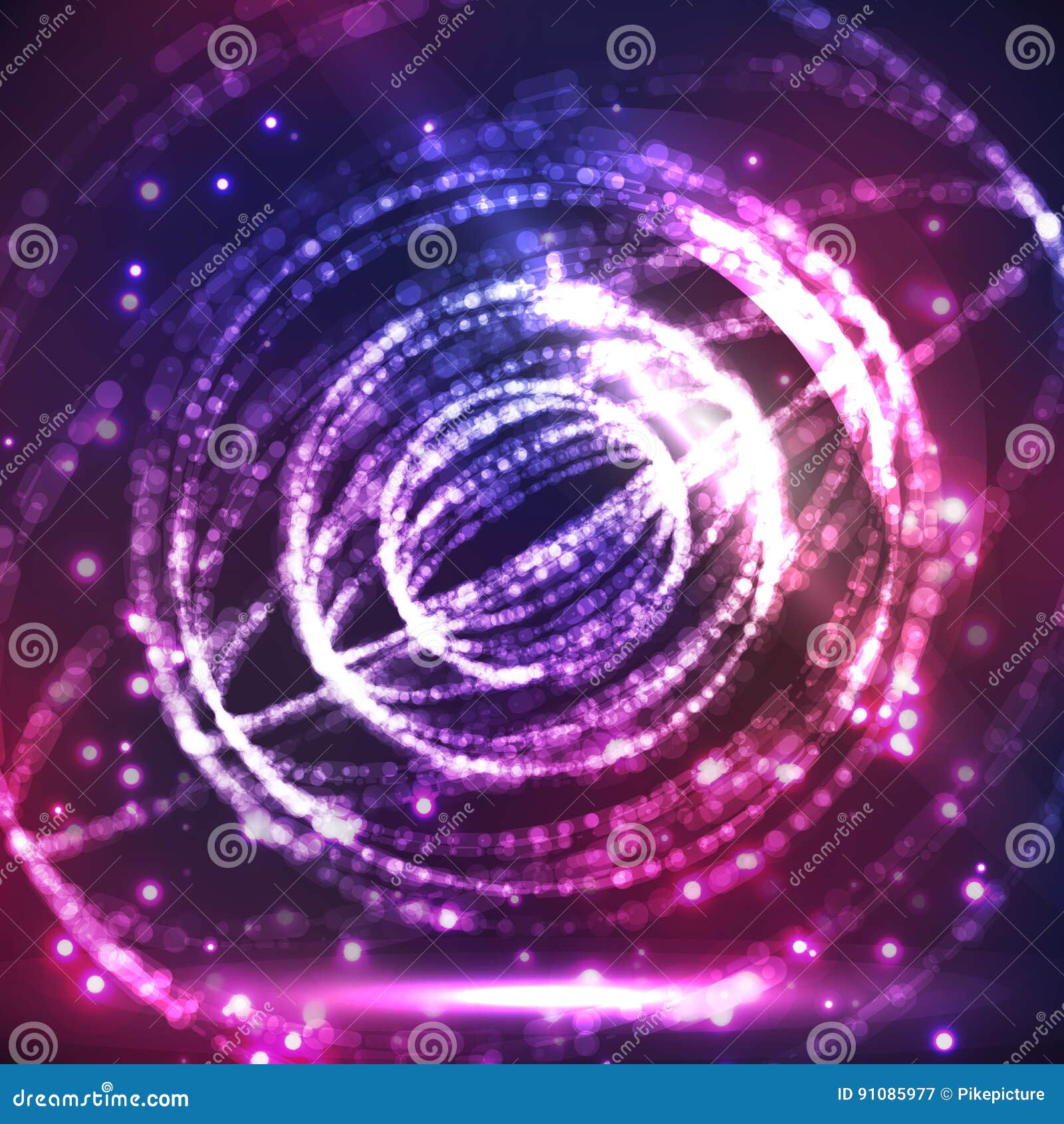 Abstract Exploding Sphere. Glowing Points and Dots. Shiny Dots with ...