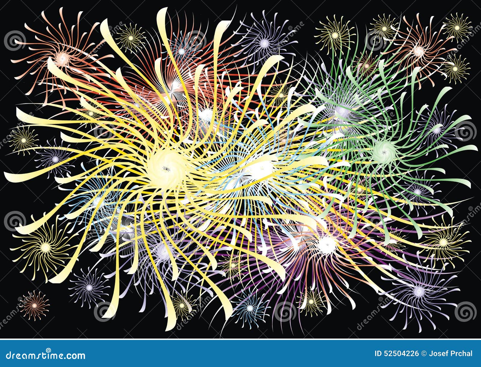 Abstract Explosion Background (fireworks) Stock Illustration ...