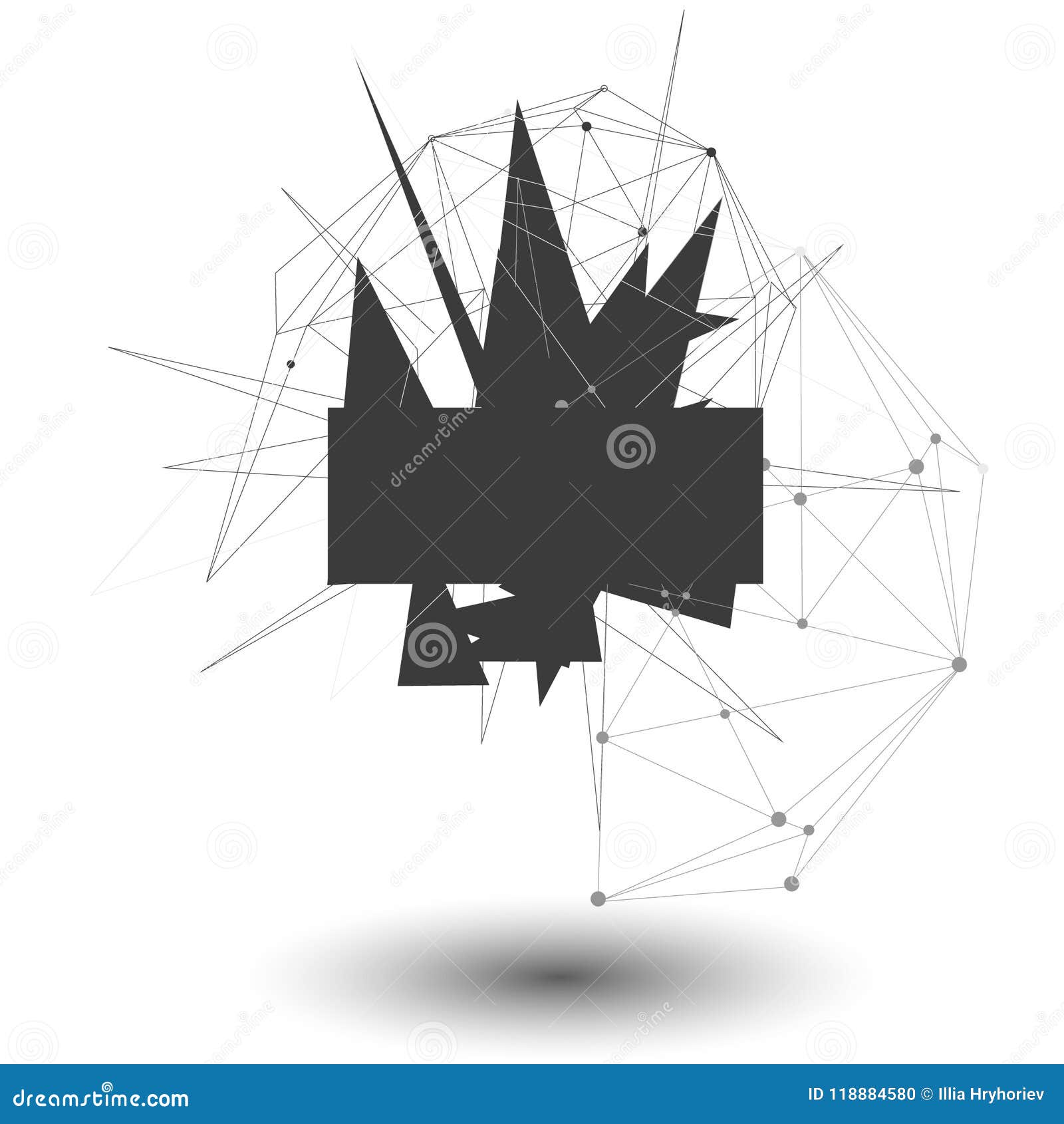 Abstract Explosion Background. Vector Illustration. Triangle, Grunge ...