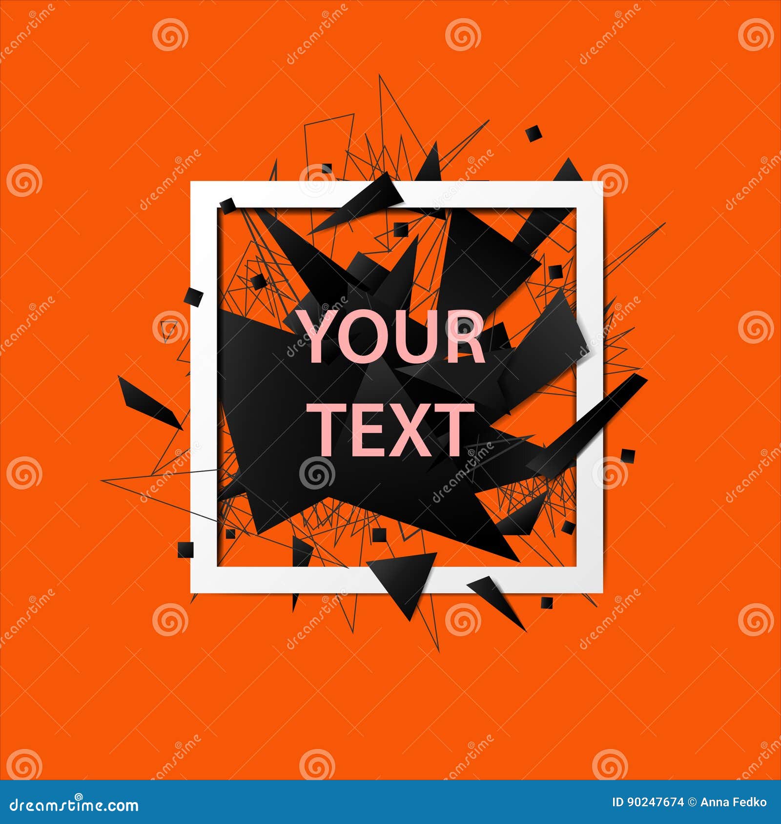 Abstract Explosion Banner with Frame Stock Vector - Illustration of ...