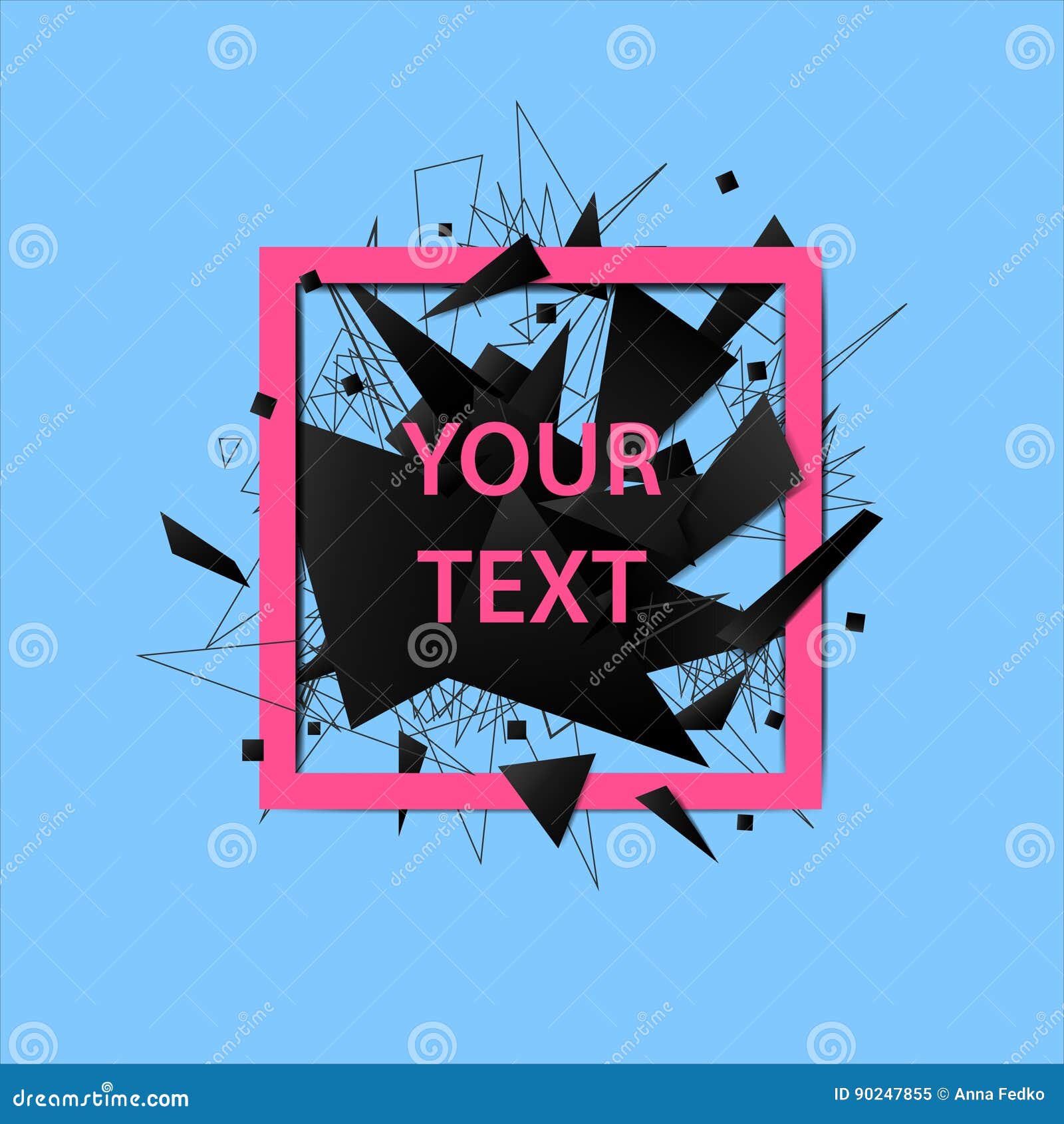 Abstract Explosion Banner with Frame Stock Vector - Illustration of ...