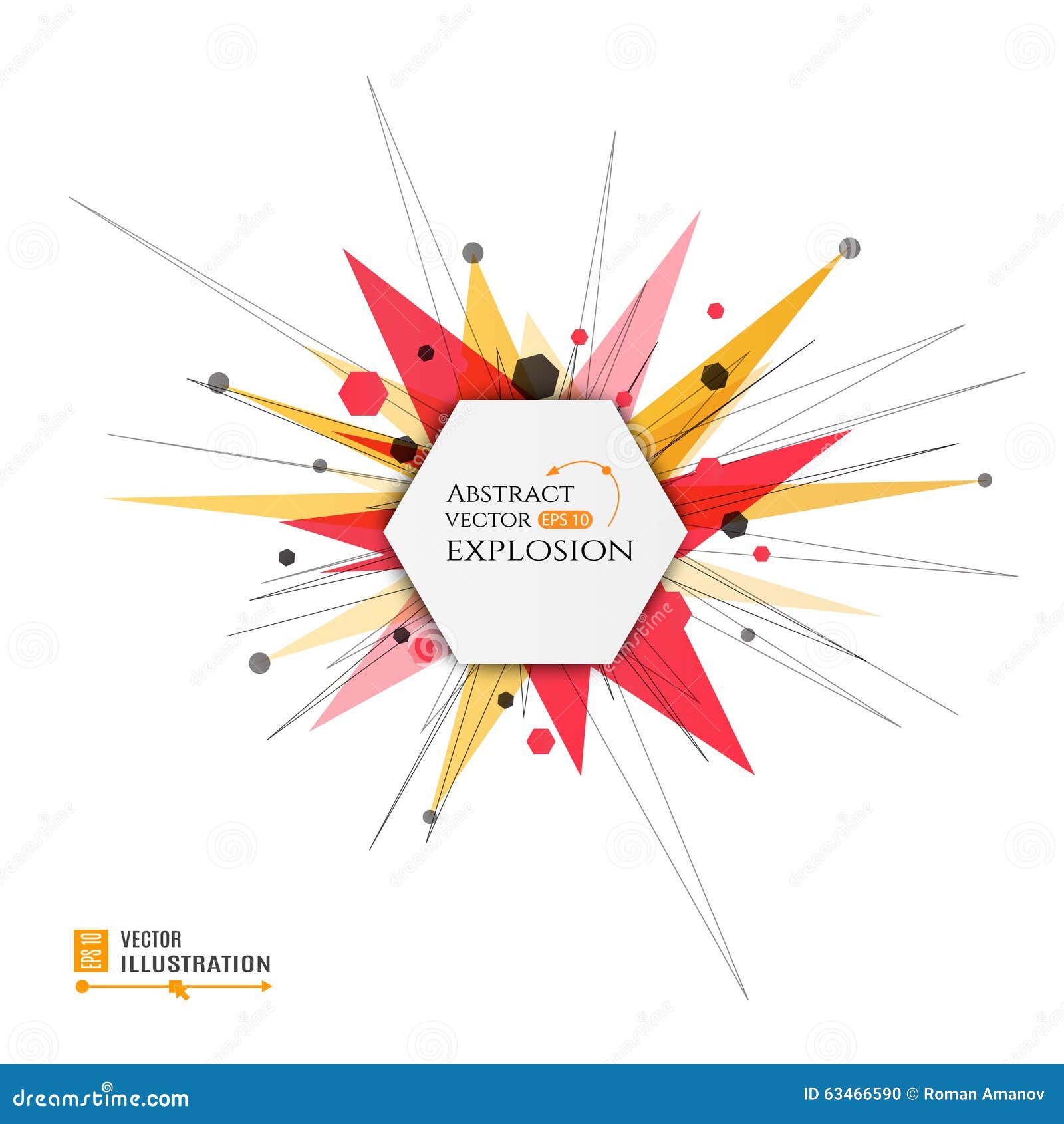 Abstract explosion banner stock illustration. Illustration of bright ...