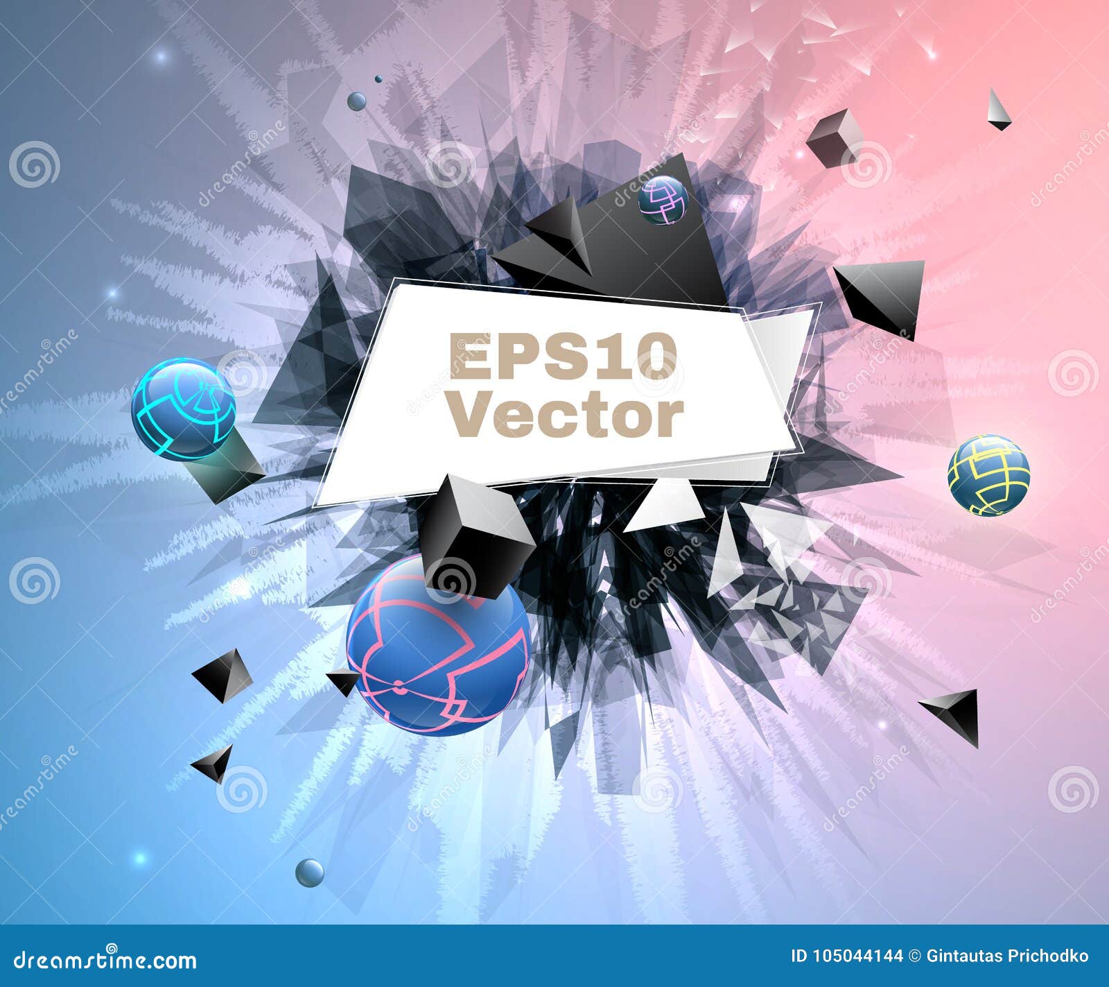 Abstract Explosion with Banner Stock Vector - Illustration of modern ...