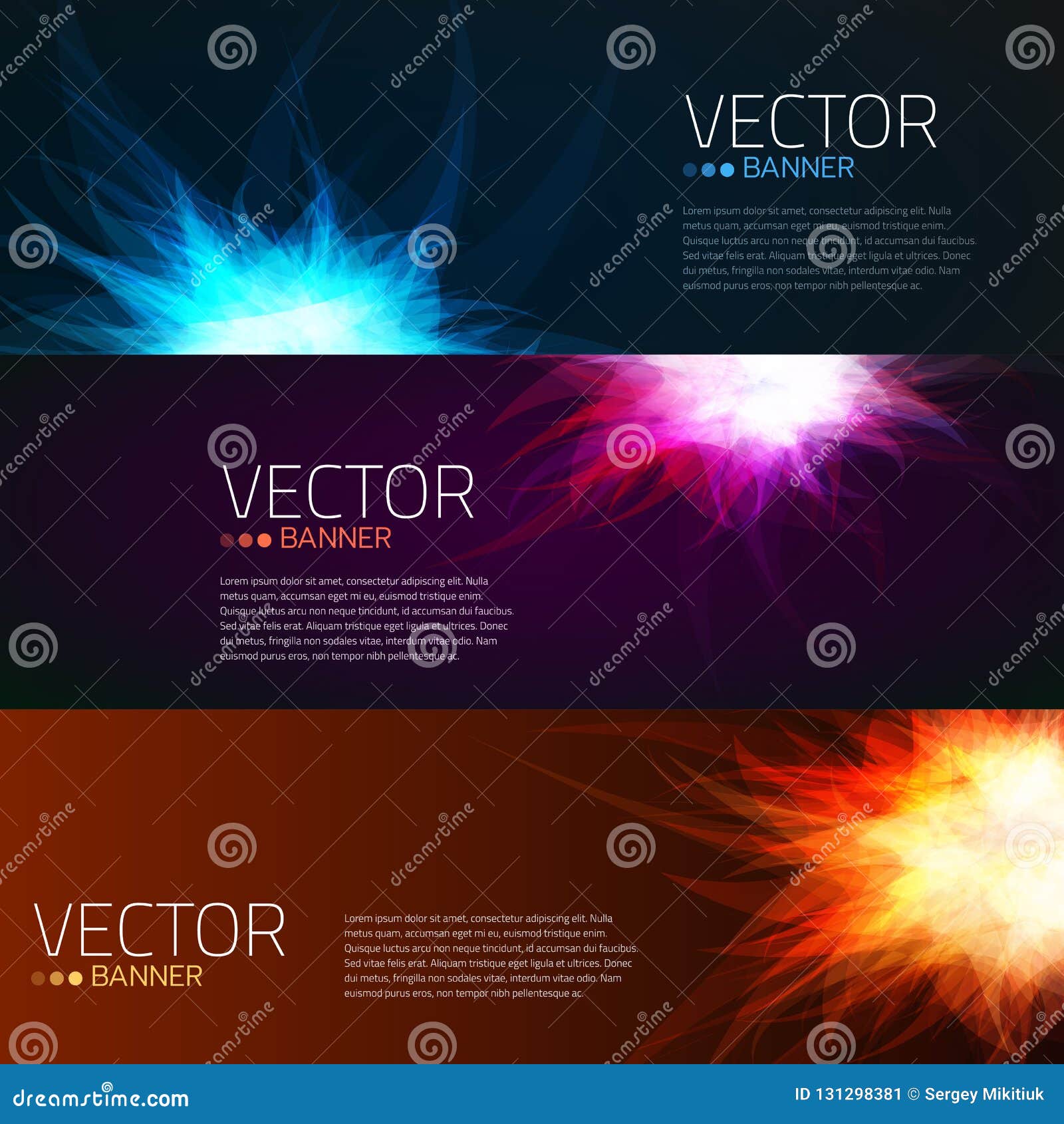 Set of Sparkle Banners. Vector Illustration. Stock Vector ...