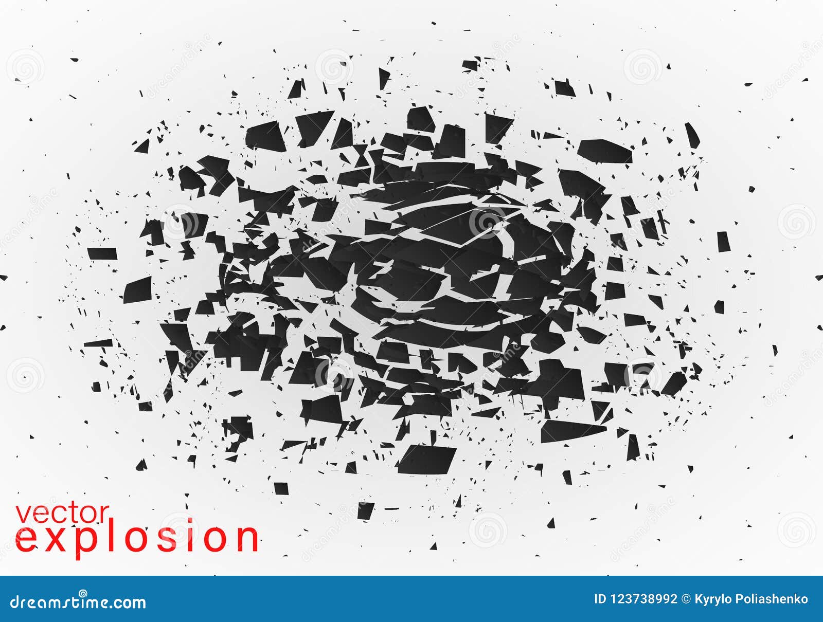 Abstract Explosion of Black. Stock Vector - Illustration of quote ...