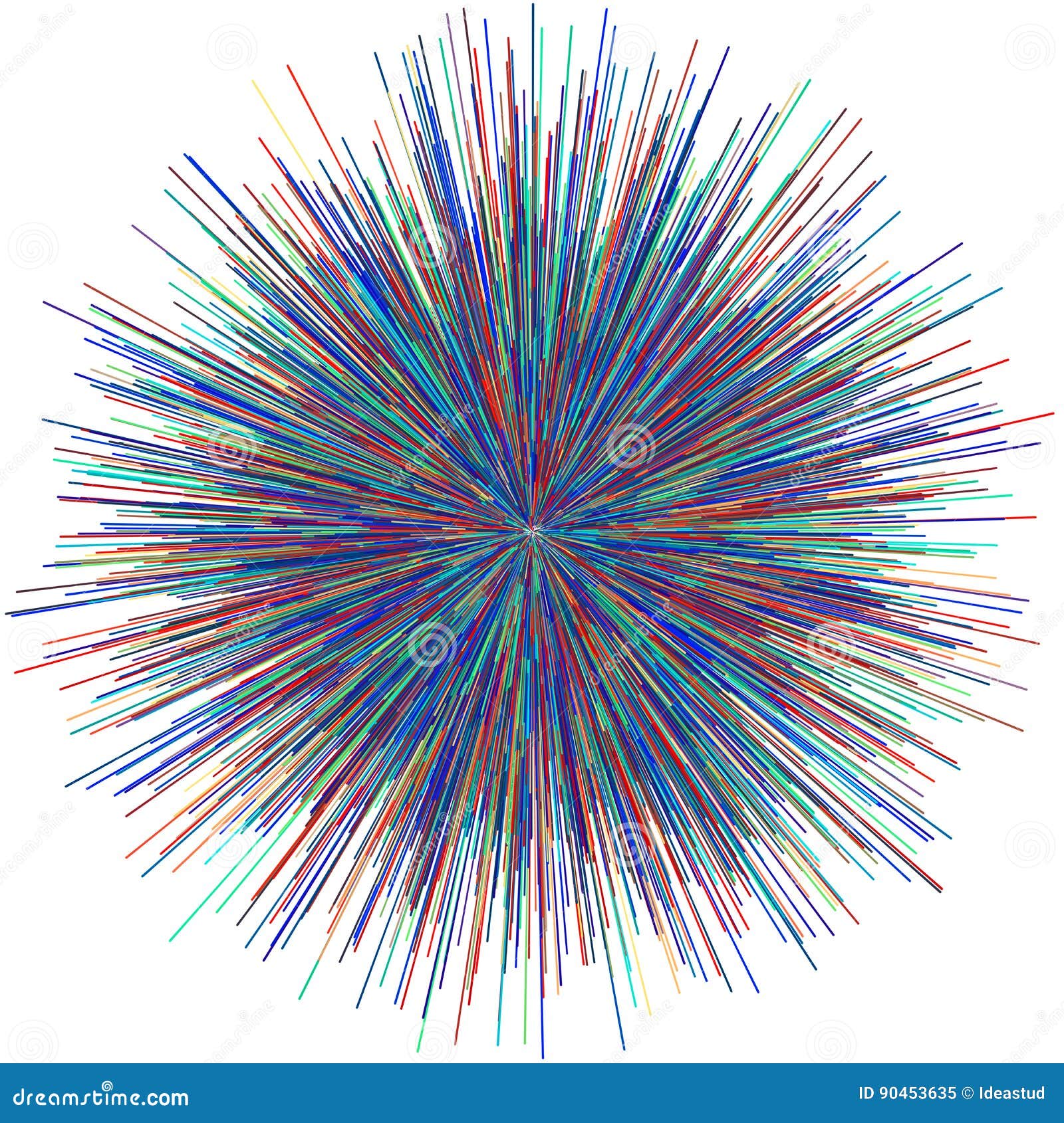 Abstract Explosion Burst of Fireworks Light Stock Illustration ...