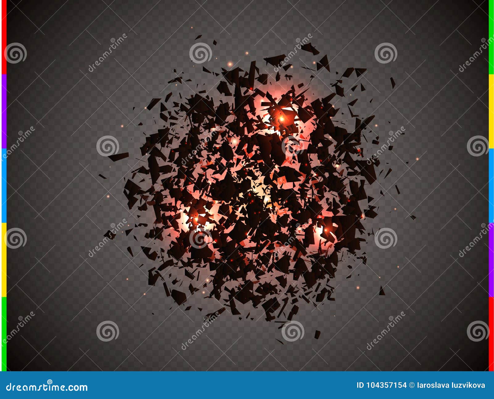 Explosive Surprise Sparkle Background Frame Border Stock Photography ...