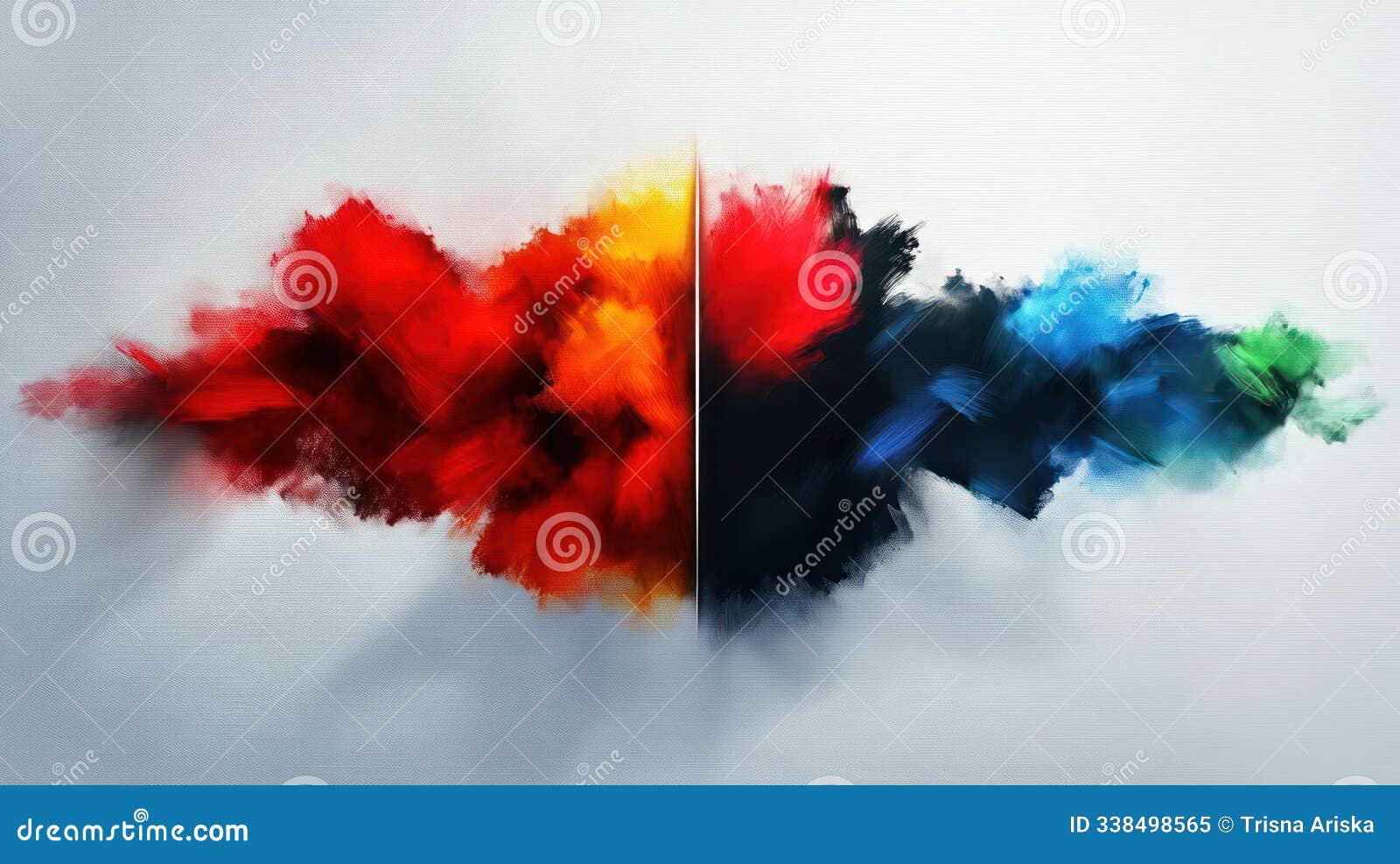Abstract Explosion of Colors Blending into Each Other, Creating a ...