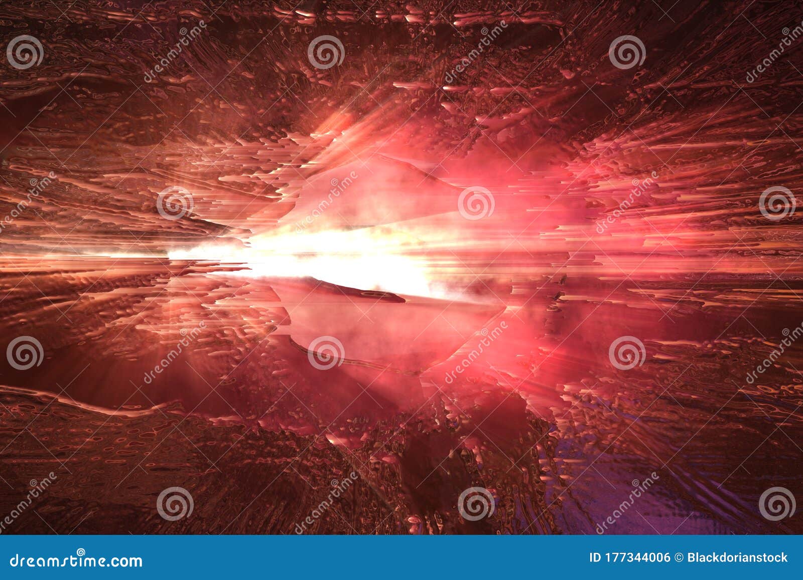 Abstract Explosion Digital Illustration of a Star Stock Illustration ...