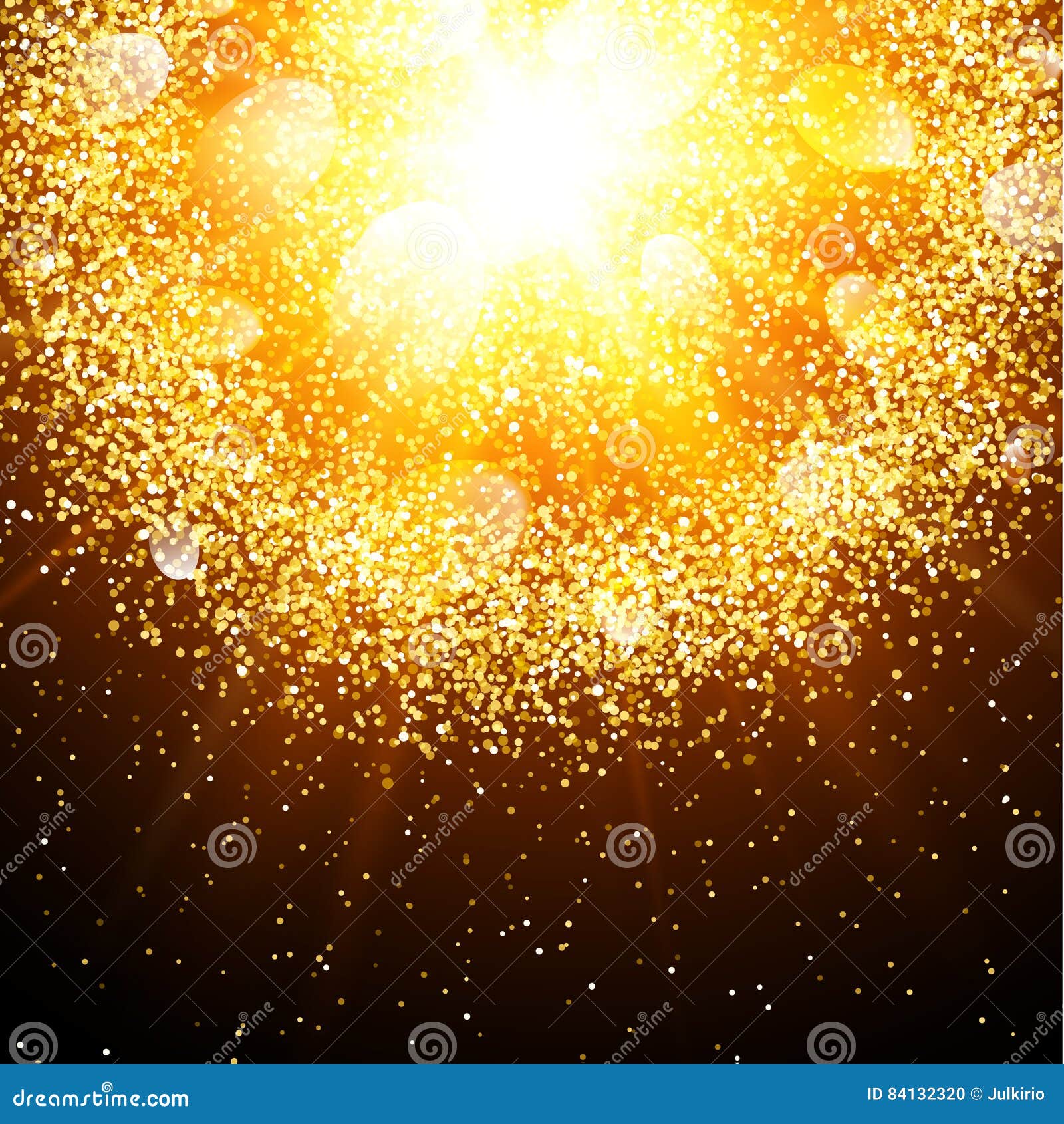 Abstract Explosion with Gold Glittering Elements. Stock Vector ...
