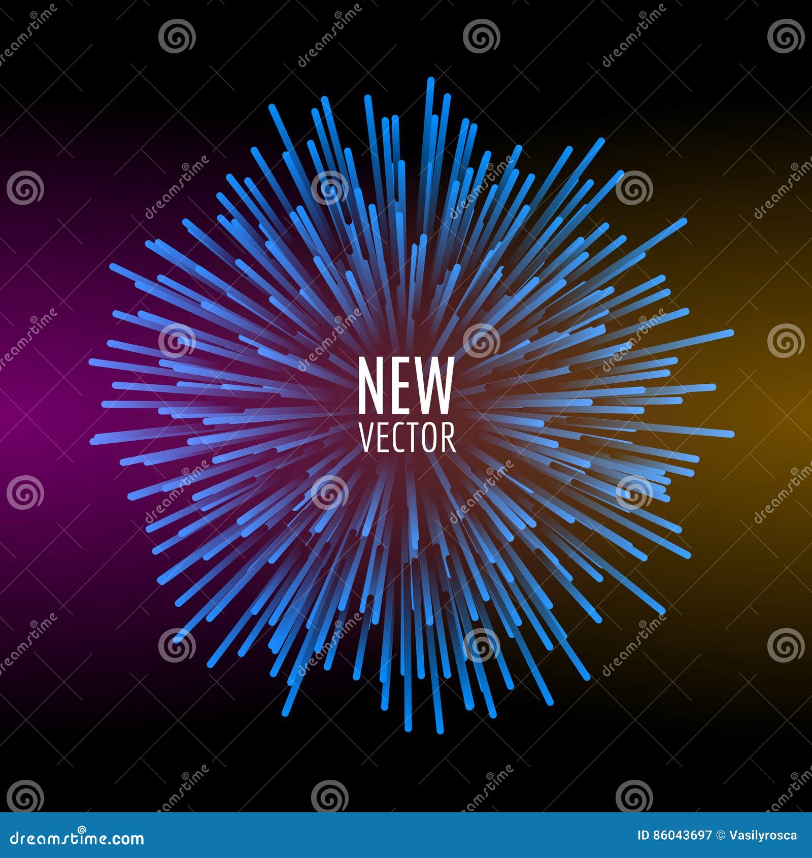 Abstract Explosion Lines Firework Concept. Technology Modern Design ...