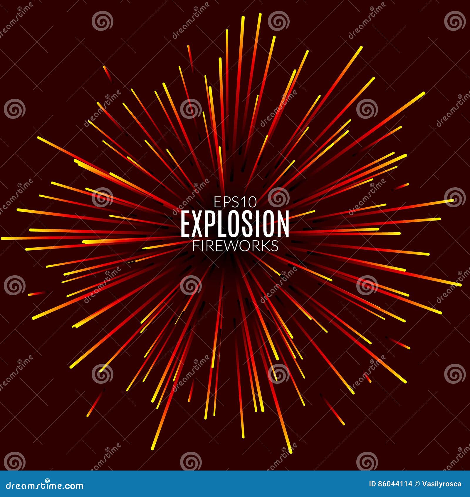 Abstract Explosion Lines Firework Concept. Technology Modern Design ...