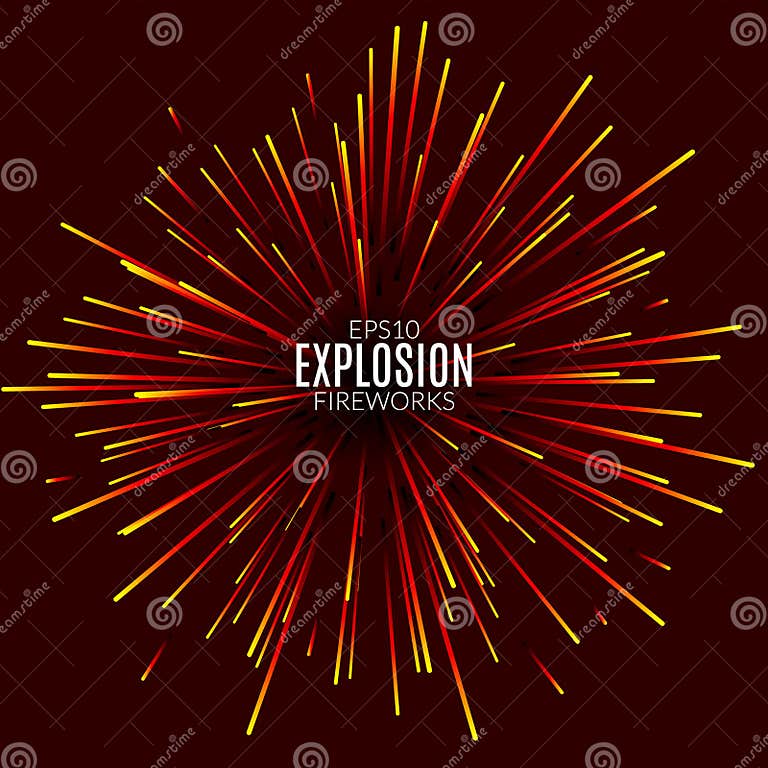 Abstract Explosion Lines Firework Concept. Technology Modern Design ...