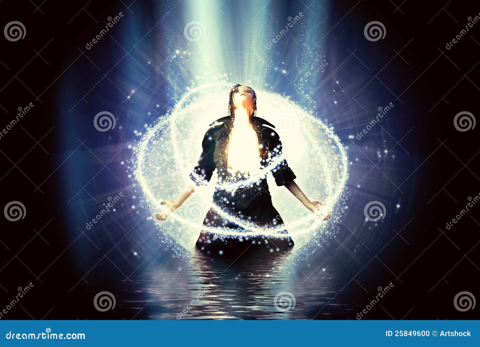 Abstract explosion man stock illustration. Illustration of light - 25849600