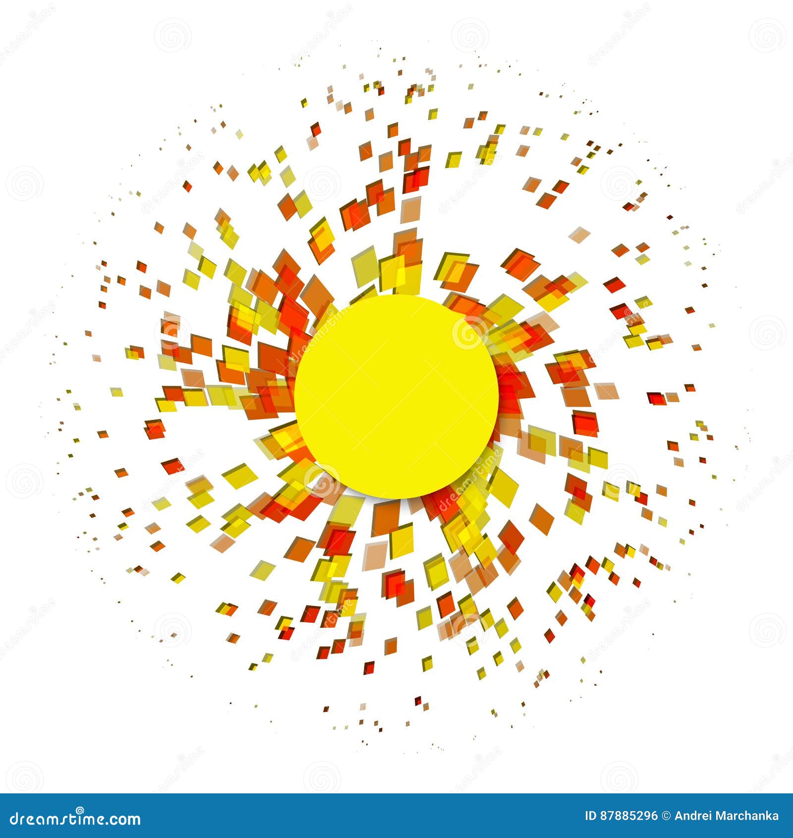 Abstract Explosion Particle Square on a White Background. Stock Vector ...
