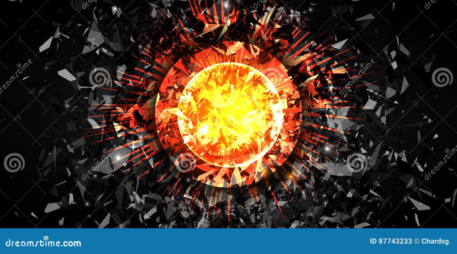 Abstract Explosion, Powerfull Burst. Vector Background. Stock Vector ...