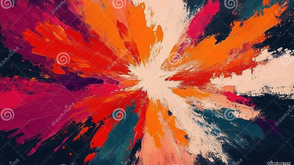 An Abstract Explosion of Vibrant Colors Creating a Dynamic and ...