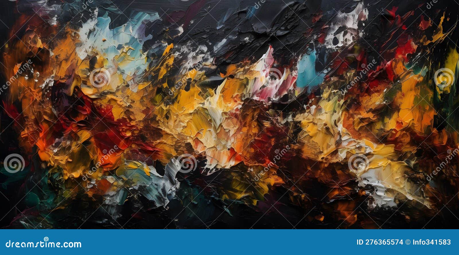 Abstract Expressionism Action Painting Color Field Textur Seven Created ...