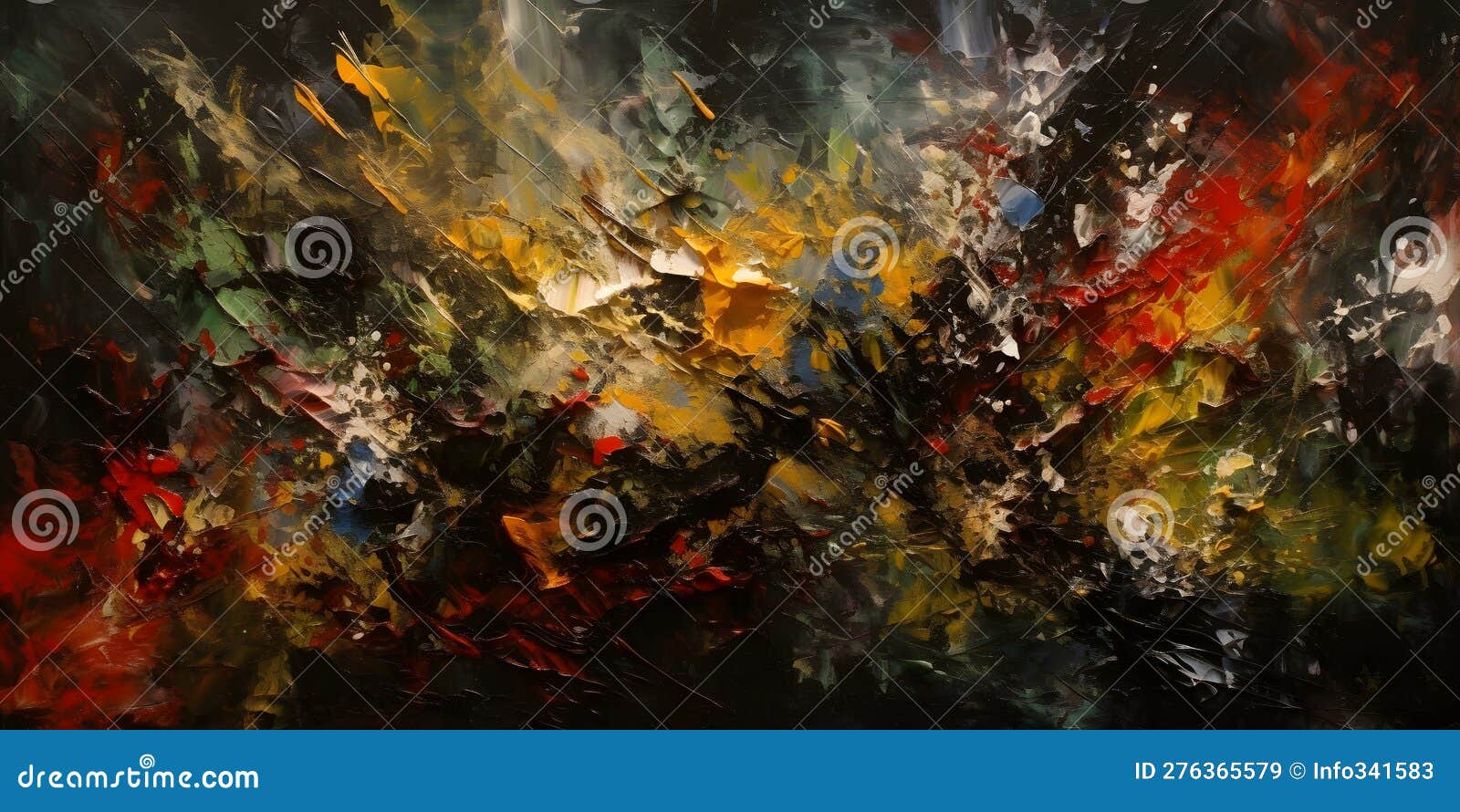 Abstract Expressionism Action Painting Color Field Textur Six Created ...