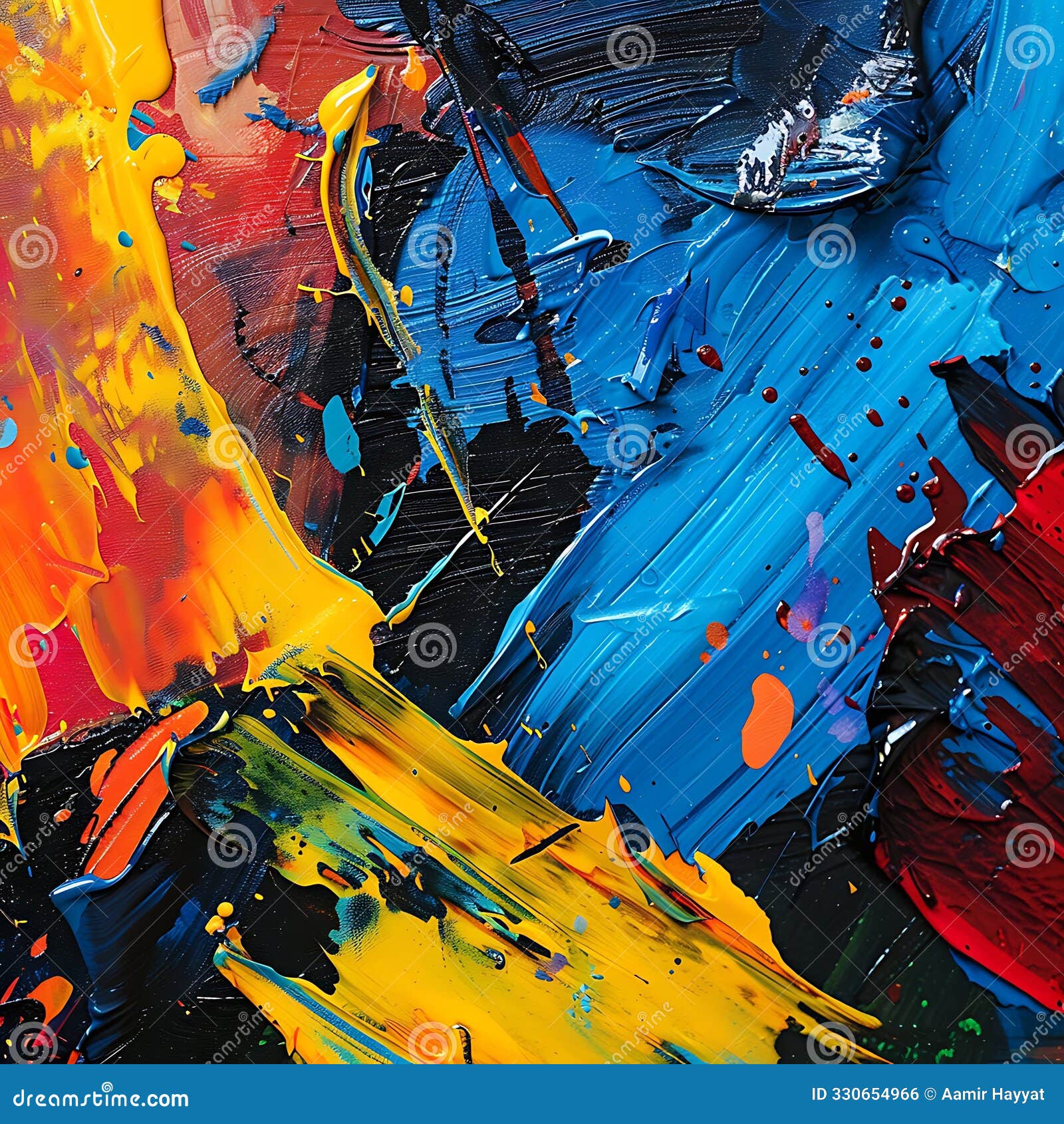 Abstract Expressionism Colorful Oil Painting Stock Photography ...