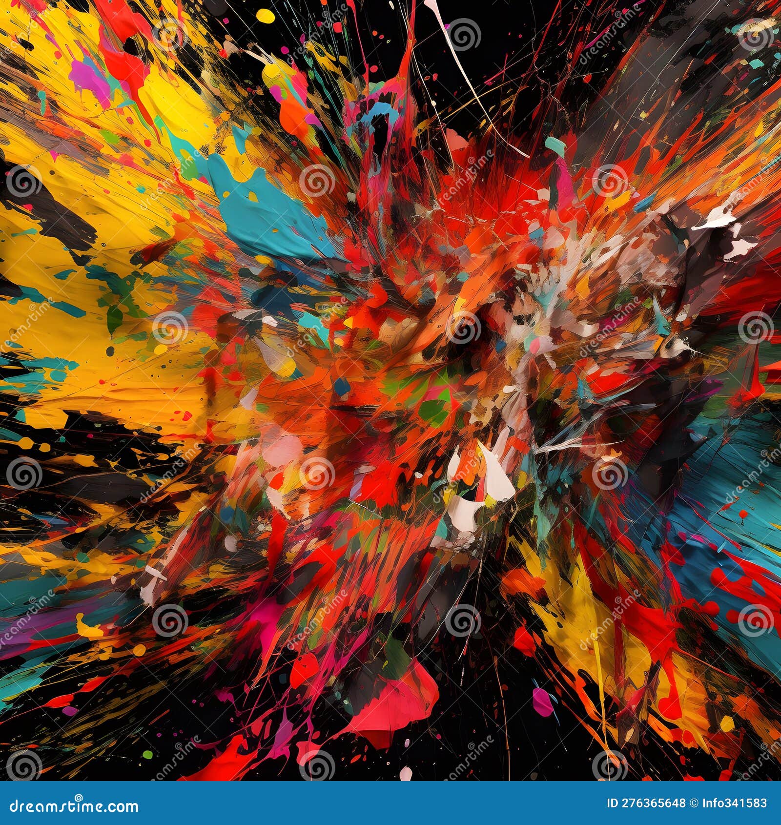 Abstract Expressionism Paint Splatters Textures Colors- Created with ...