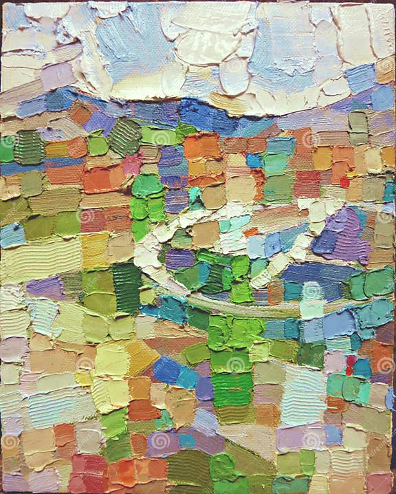 Abstract Expressionism Pattern Oil Painting Closeup Texture. Stock ...