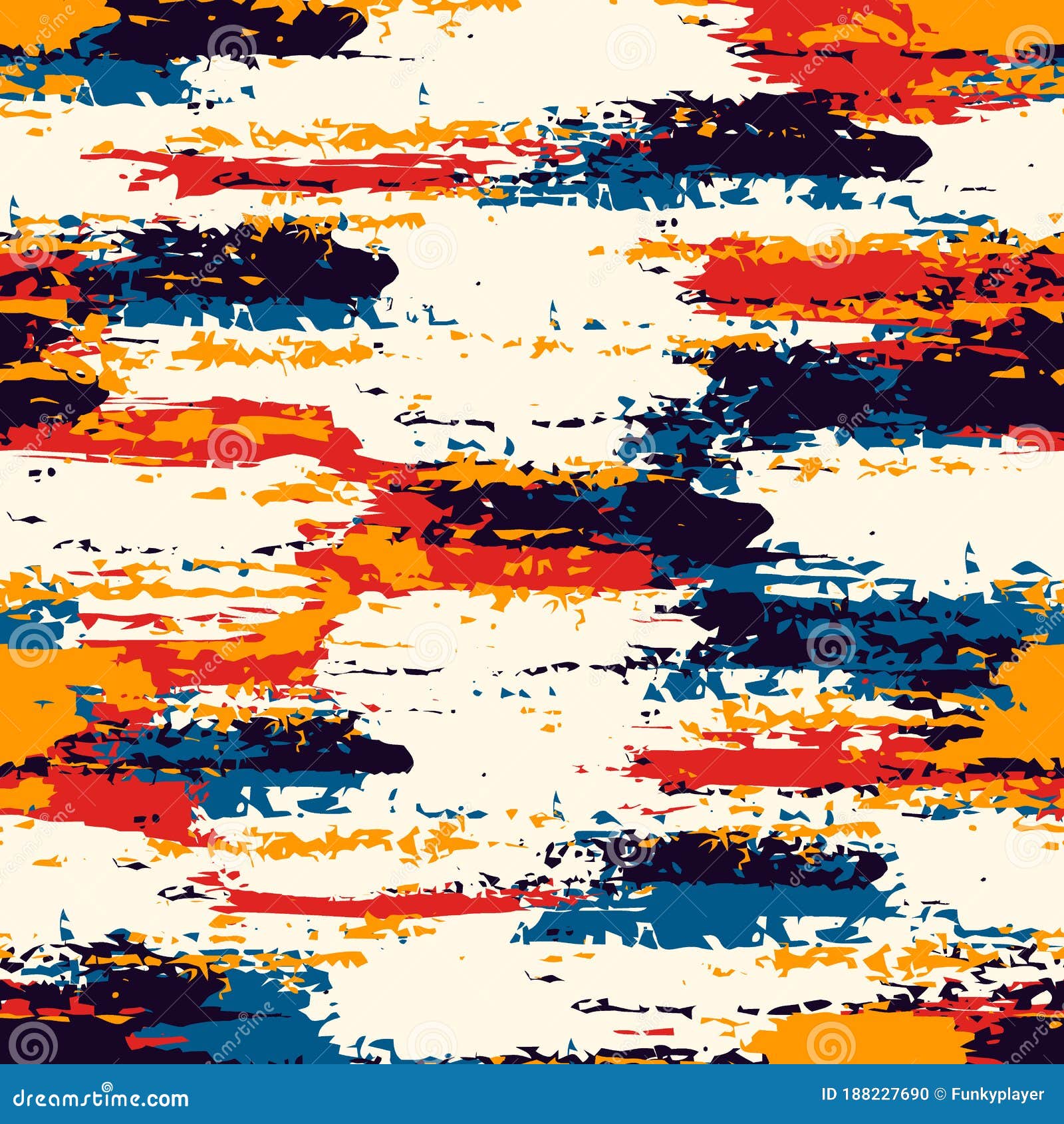 Abstract Expressionism Style Seamless Pattern. Hand Drawn Drips, Paint ...