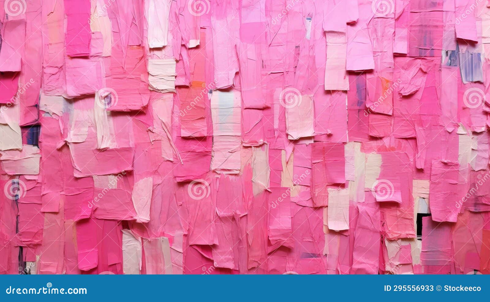 Abstract Expressionistic Pink Paper Wallpaper with Deconstructed Bamboo ...