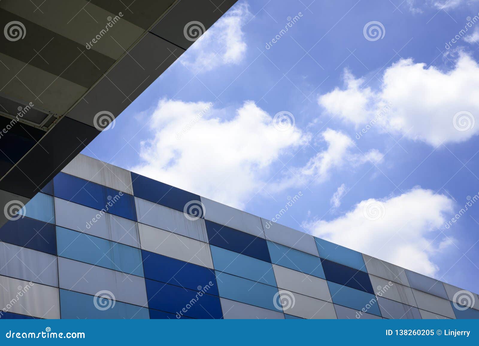 Abstract Facade of a Modern Building Stock Image - Image of flat, panel ...
