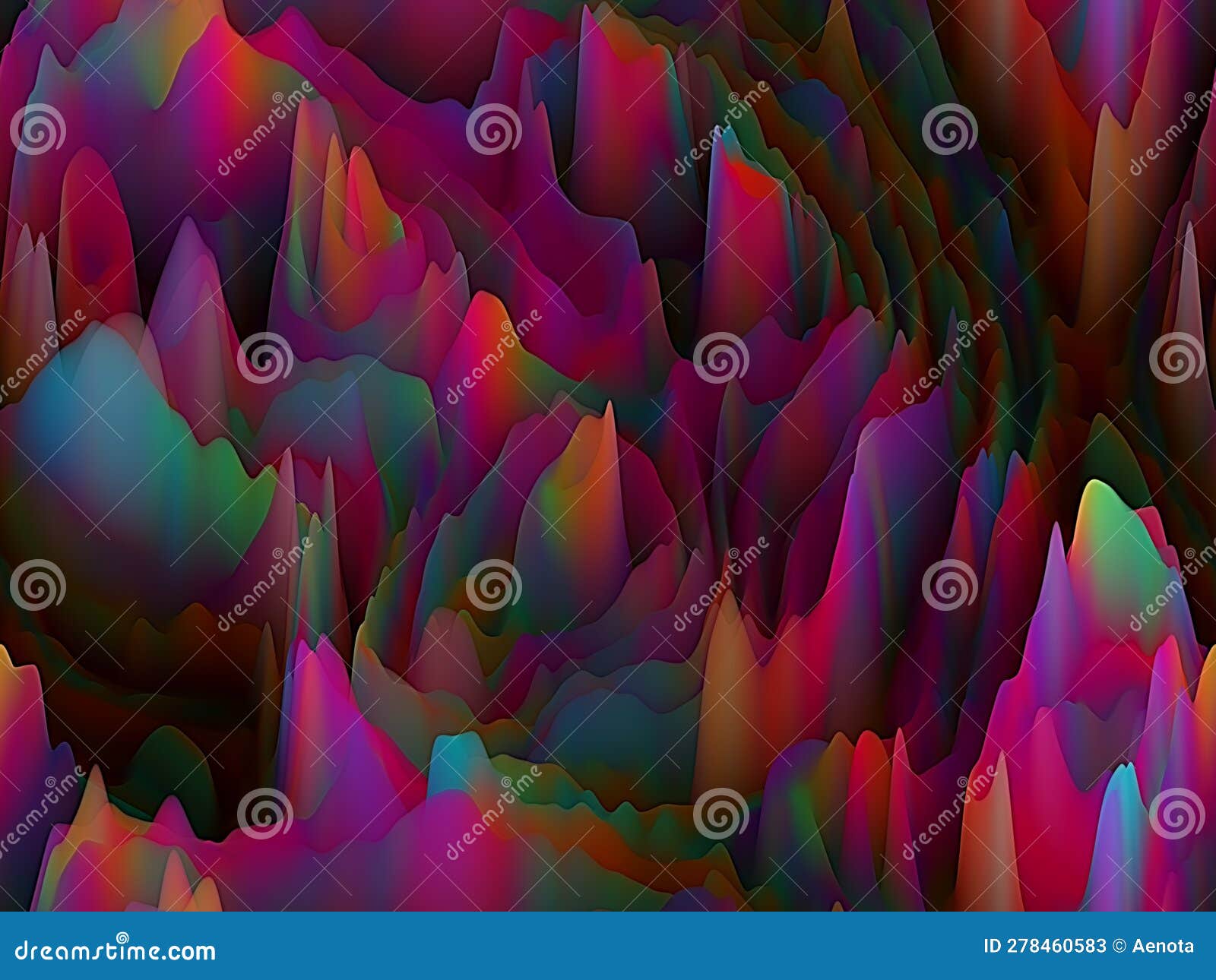 Abstract Extraterrestrial Mountain Range Pattern Seamless Background ...