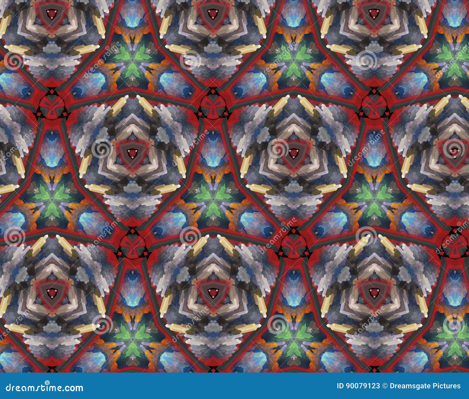 Abstract Extruded Triangle Pattern 3D Illustration Stock Illustration ...