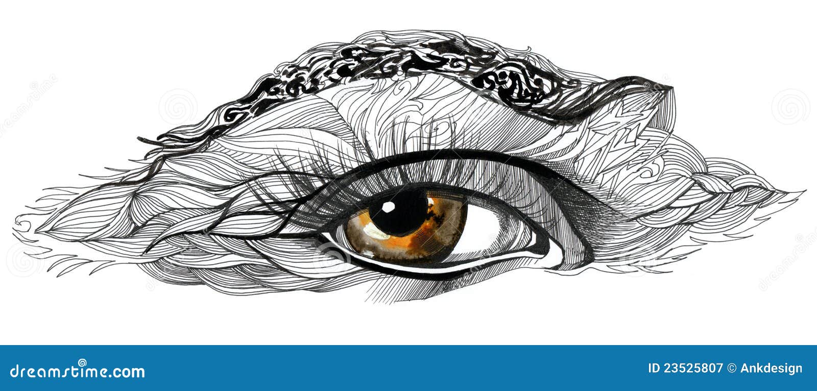 Abstract eye stock illustration. Illustration of female - 23525807