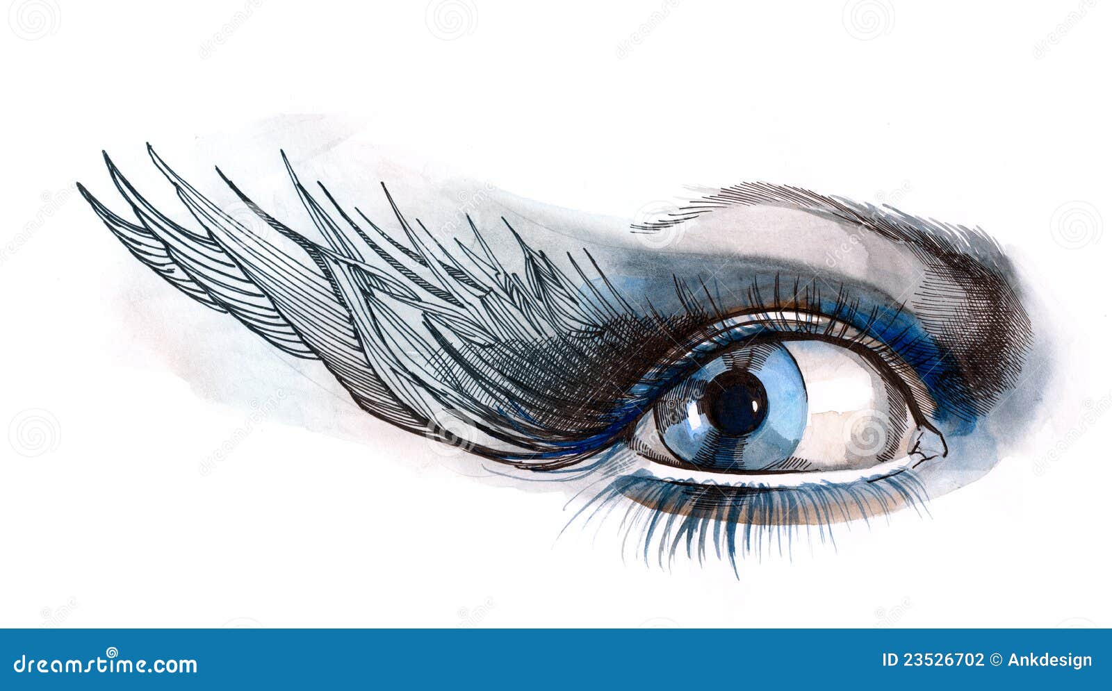Abstract eye stock illustration. Illustration of female - 23526702