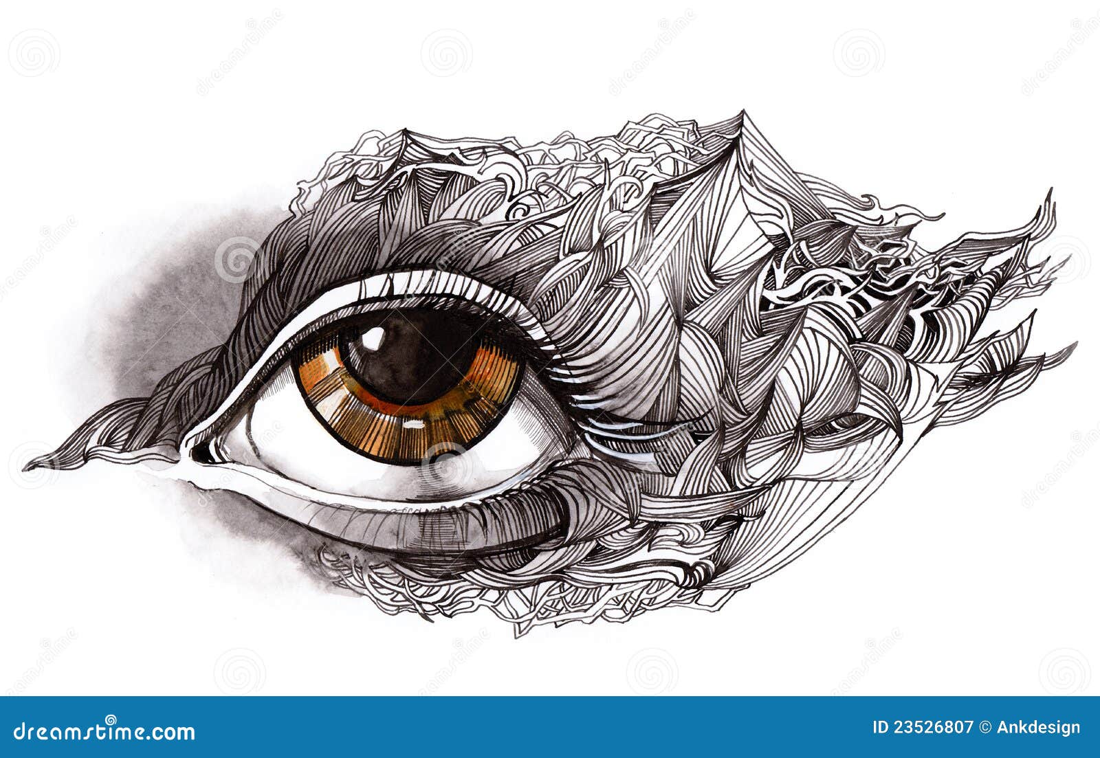 Abstract eye stock illustration. Illustration of cosmetics - 23526807