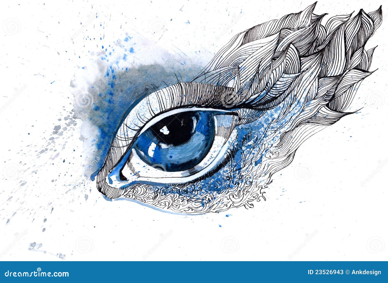 Abstract eye stock illustration. Illustration of beautiful - 23526943