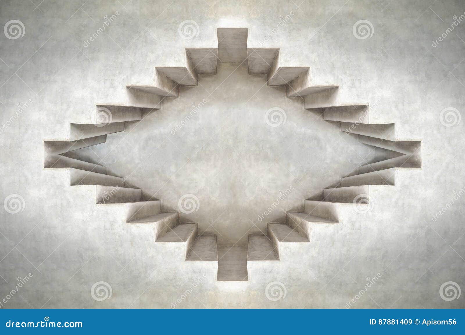 Abstract Eye Concept.Depth of Loft Cement Building Shape.Wall Design ...