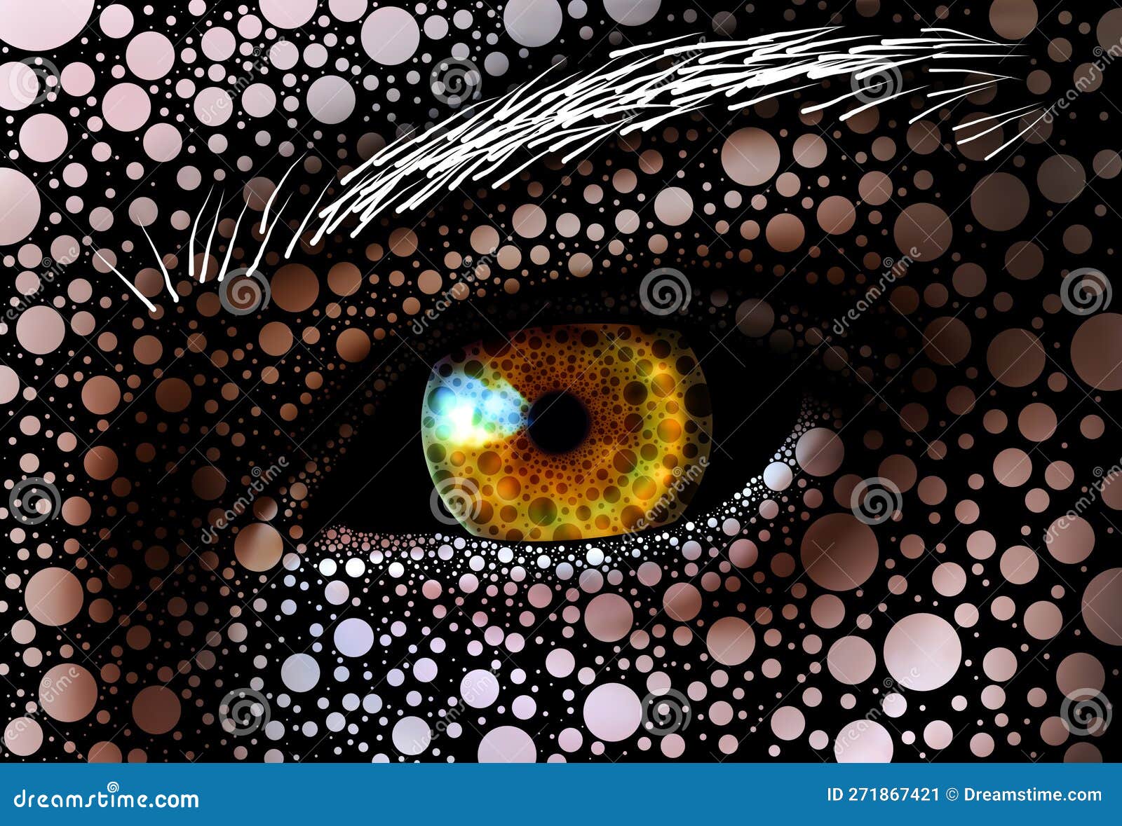 Abstract Eye Digital Painting Stock Illustration - Illustration of ...