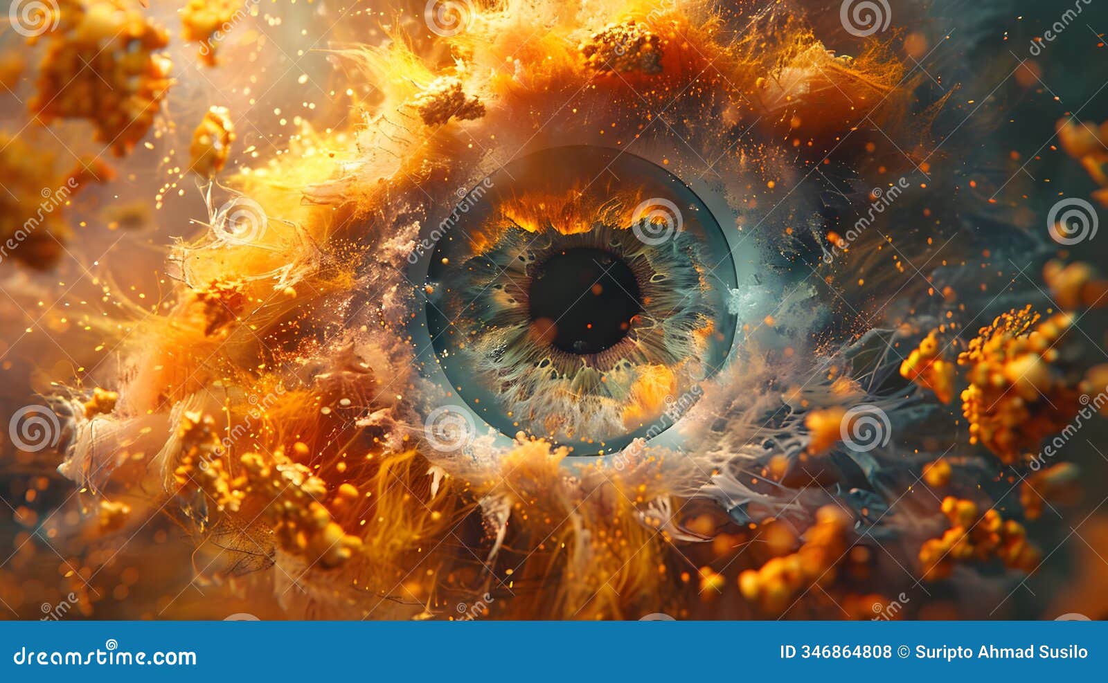 Abstract Eye Explosion Illustration Stock Illustration - Illustration ...