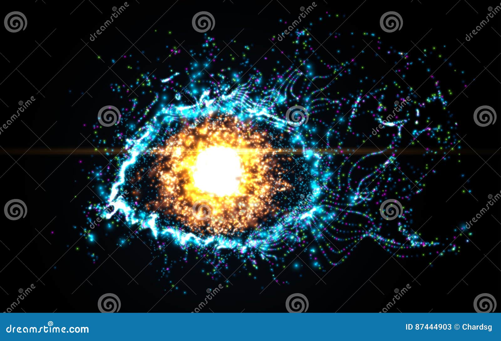 Abstract Eye from Light Particles, with Flare Effect. Vector ...
