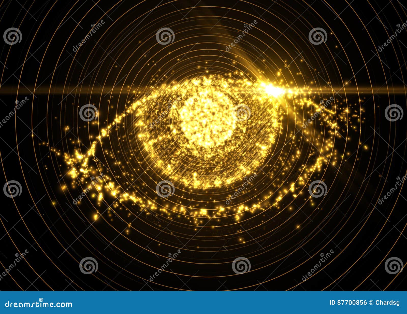 Abstract Eye from Light Particles, with Flare Effect. Vector ...