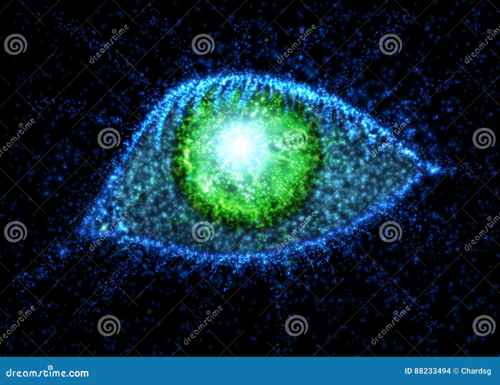 Abstract Eye from Light Particles. Vector Illustration. Stock Vector ...