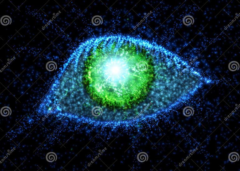 Abstract Eye from Light Particles. Vector Illustration. Stock Vector ...