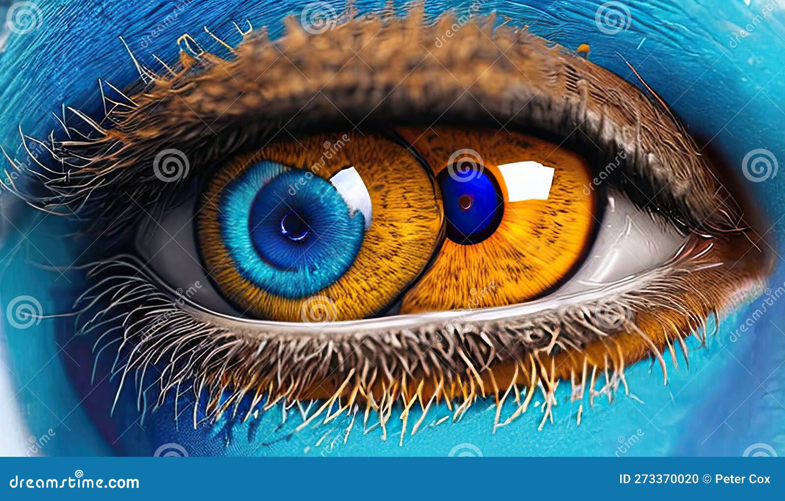 Abstract Eye in a Multitude of Colours. Generative AI Stock ...
